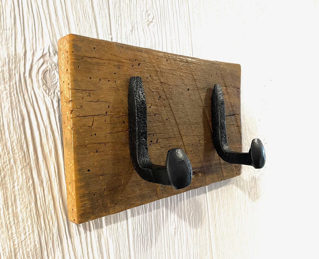 Railroad Spike Coast Rack With 2 Hooks - Etsy