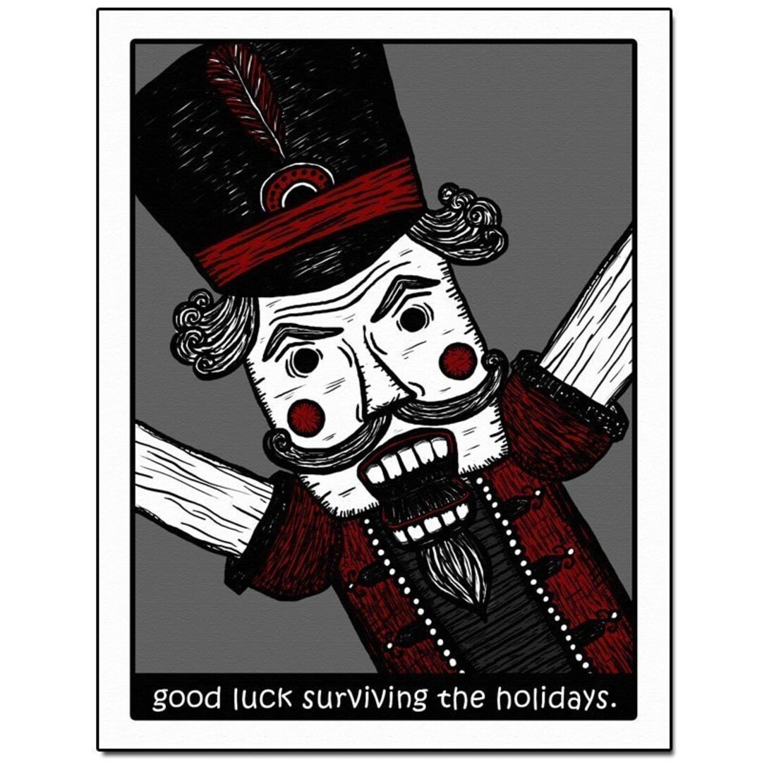 Nutcracker Gingerdead Goth / Alt Greeting Cards Blank 5 - Etsy