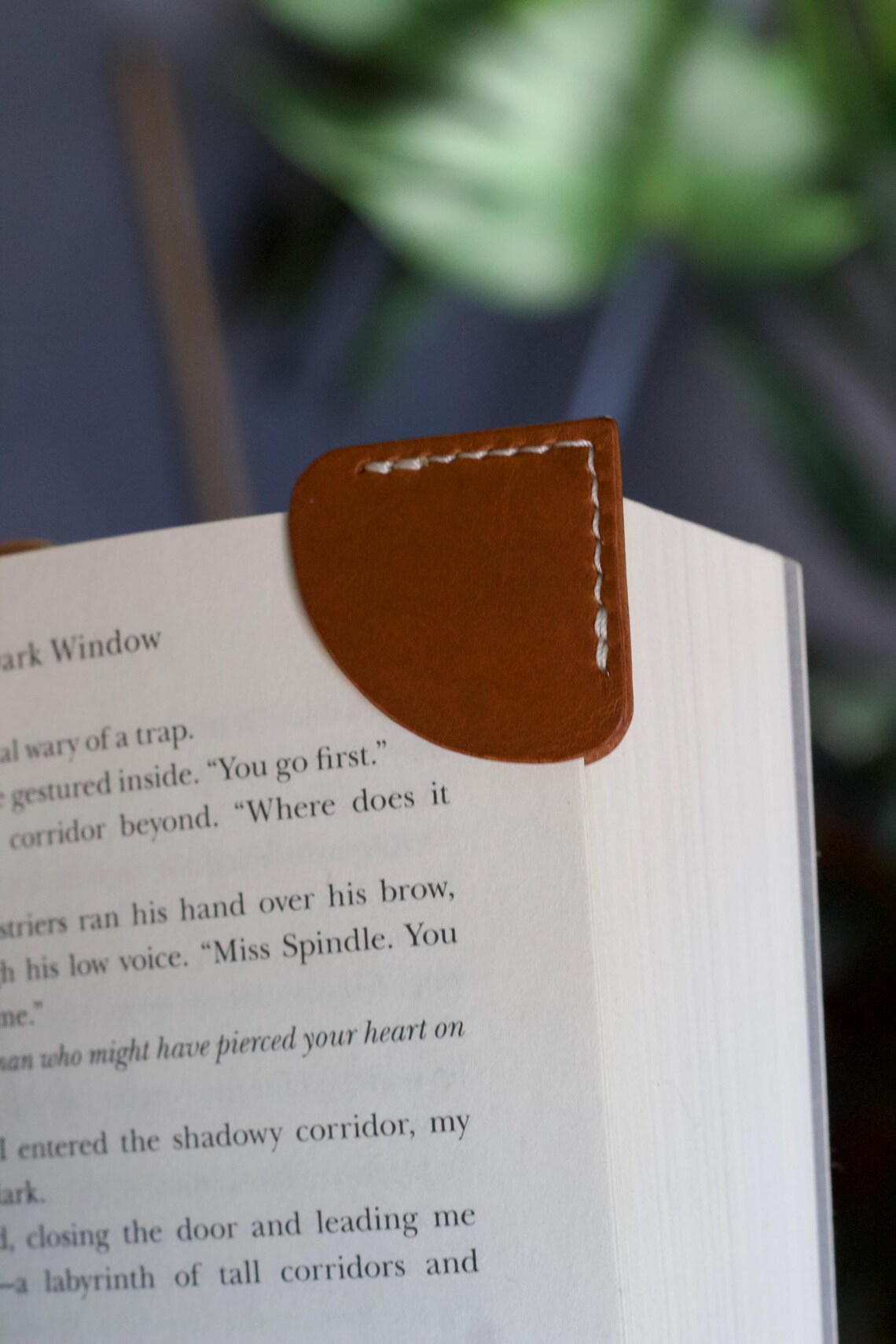 Handmade Leather Bookmark, Full Grain Leather Bookmark, Page Corner ...