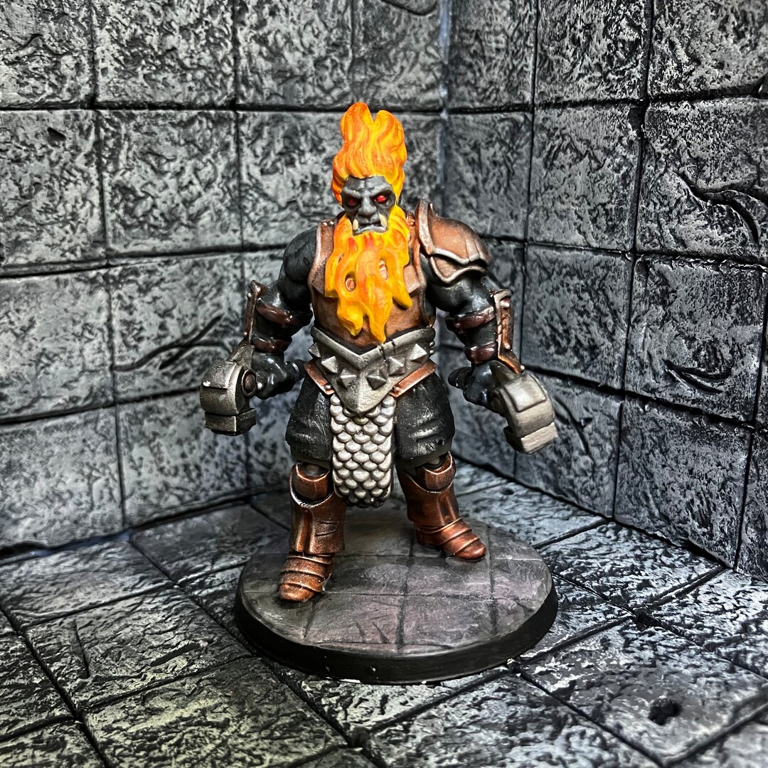 Hand Painted Fire Giant DND Pathfinder TTRPG Fantasy RPG - Etsy