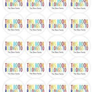 Custom Book Plate, Book Plate Stickers, Personalized Stickers, Rainbow ...