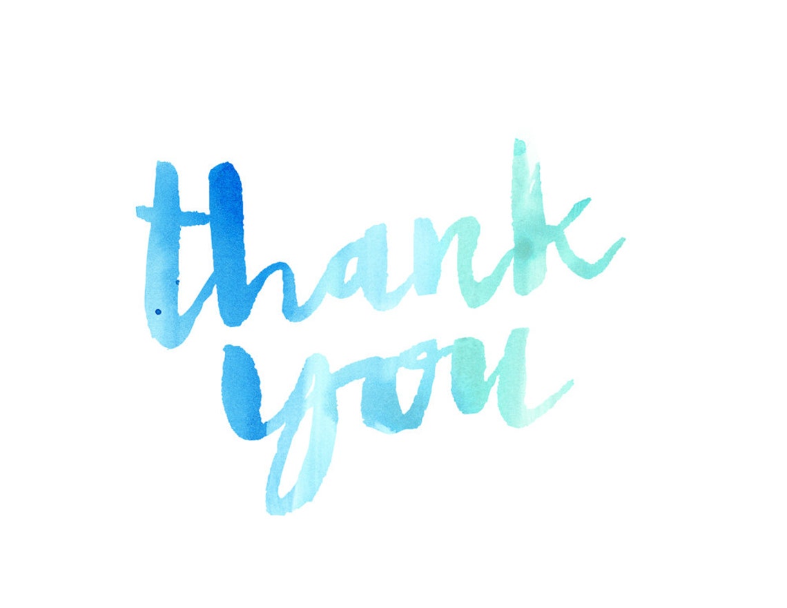 Thank You Cards Watercolor Thank You Cards Kids Thank You - Etsy