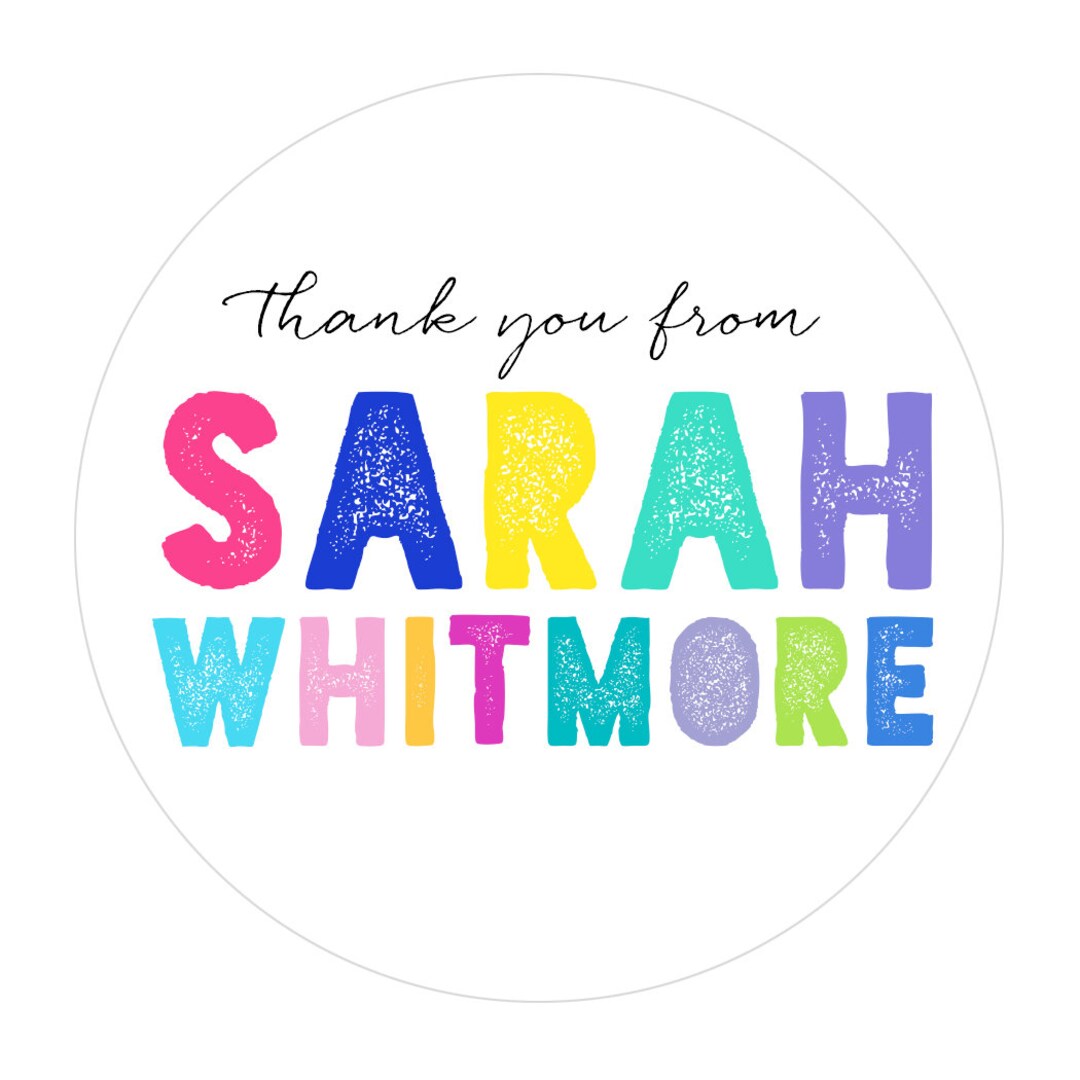 Kids Stickers, Name Stickers, Personalized Stickers, Thank You Stickers ...