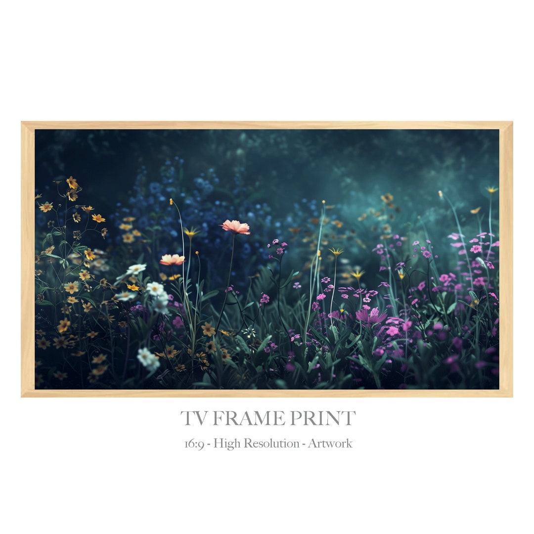 TV Frame Artwork, Hidden Garden Tv Art, Samsung Frame TV Artwork, Tv ...