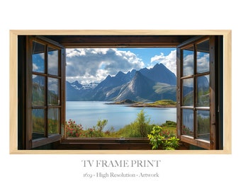 TV Frame Artwork - Open Window Series - Tahaiti Ocean View - Artwork ...