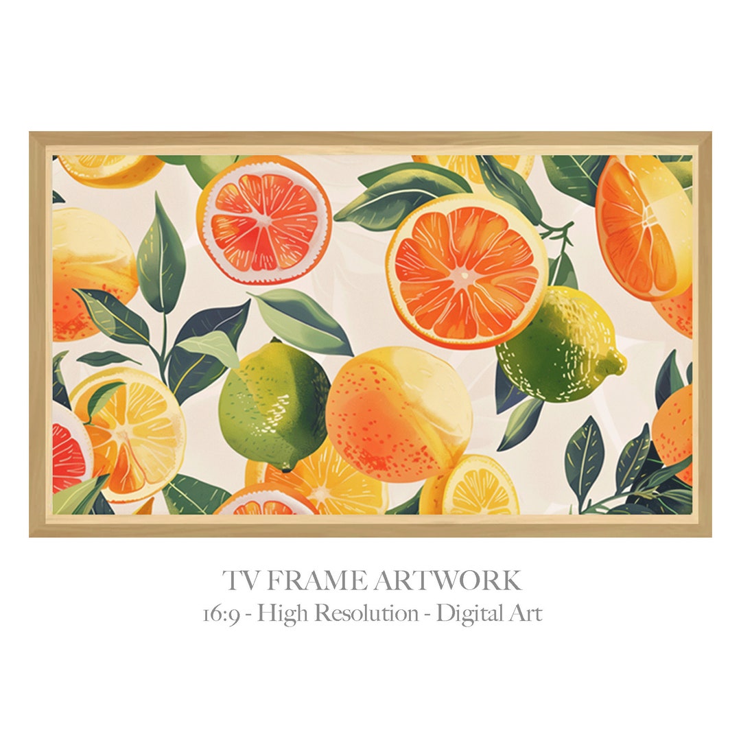 TV Frame Artwork - Lemon and Oranges Array - Artwork for Tv - Samsung ...