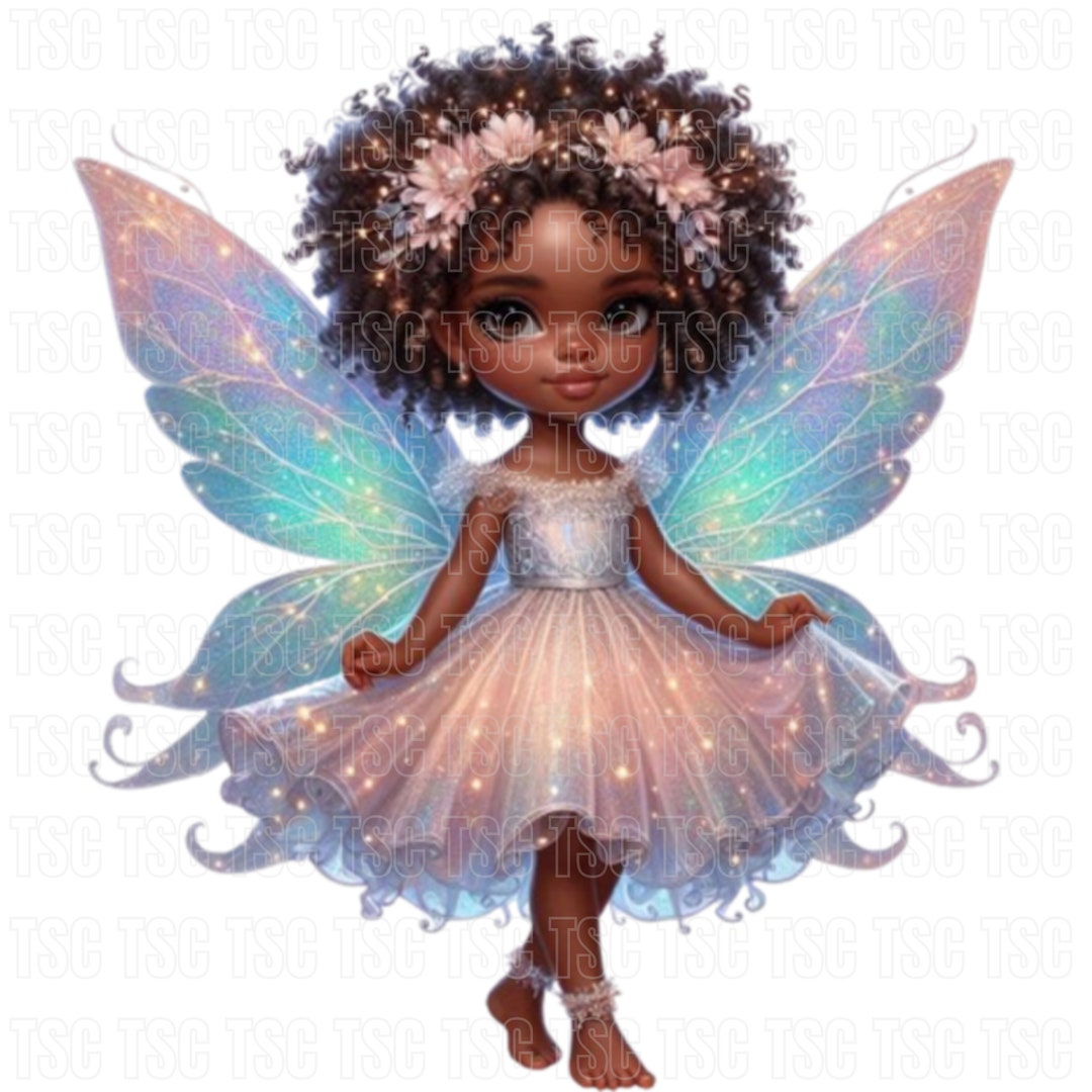 Fairy Clipart, Black Girl Fairy, Black Kids Fairy Clipart, Kids Fairies ...