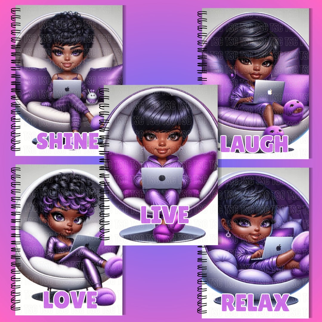 Chibi Black Girl Clipart Chibi Style Clipart Chibi Girl Clipart Black Girl Clipart Planner