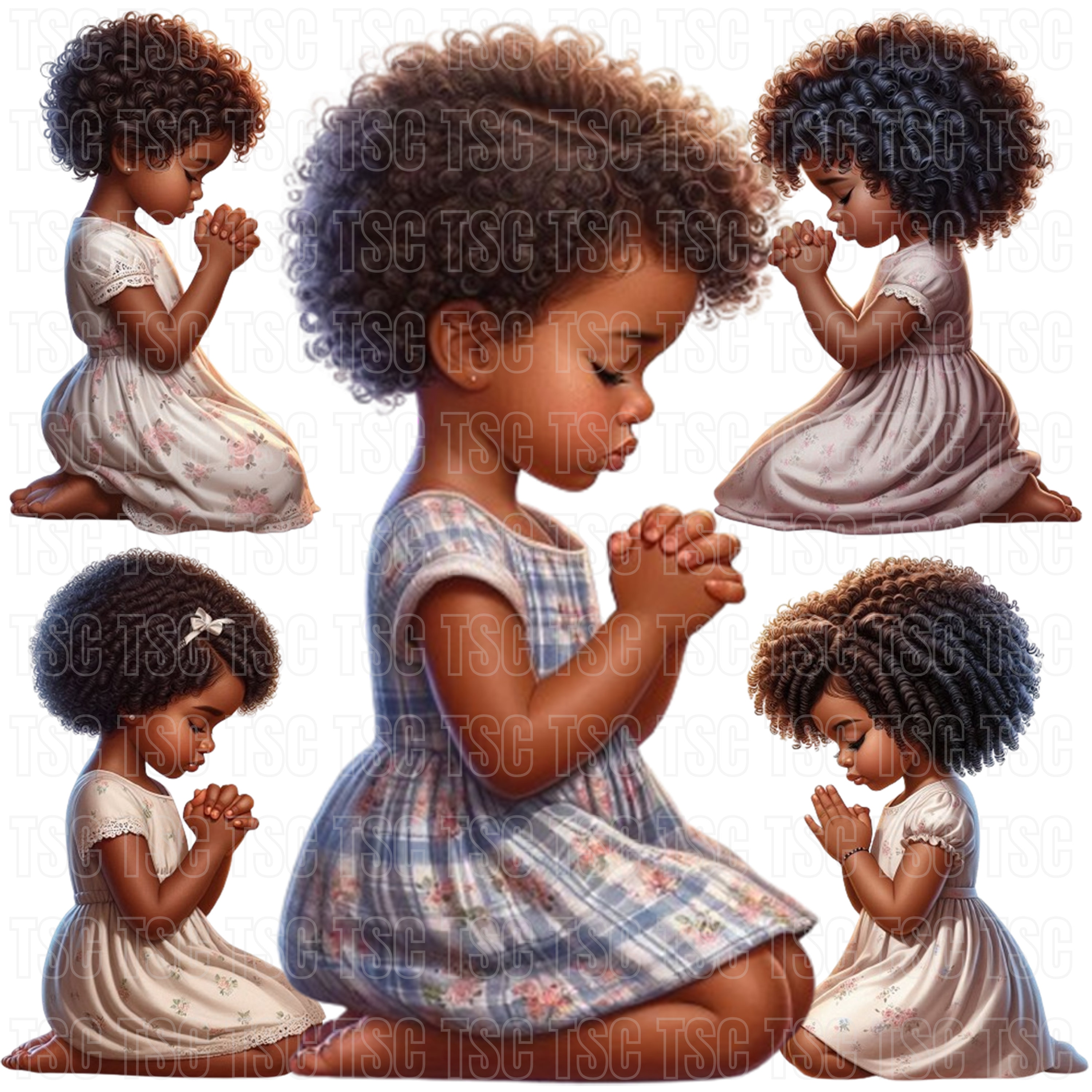 Praying Black Girl Clipart, Cute Black Girl Praying, Cute Little Black ...