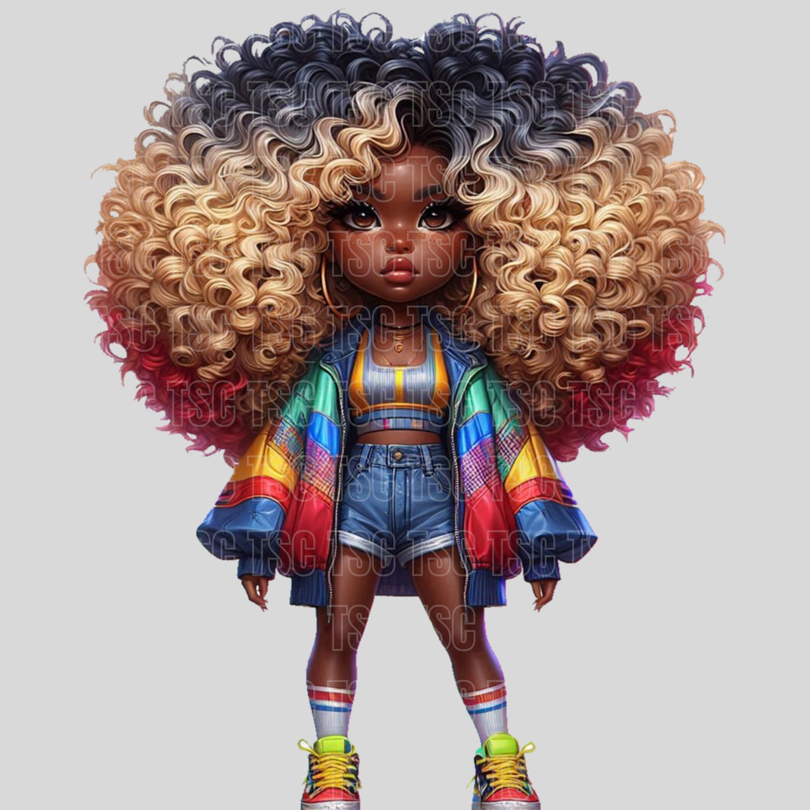 Chibi Afro Girl, Afro Girl Clipart, Afro Woman Clipart, Black Girl ...