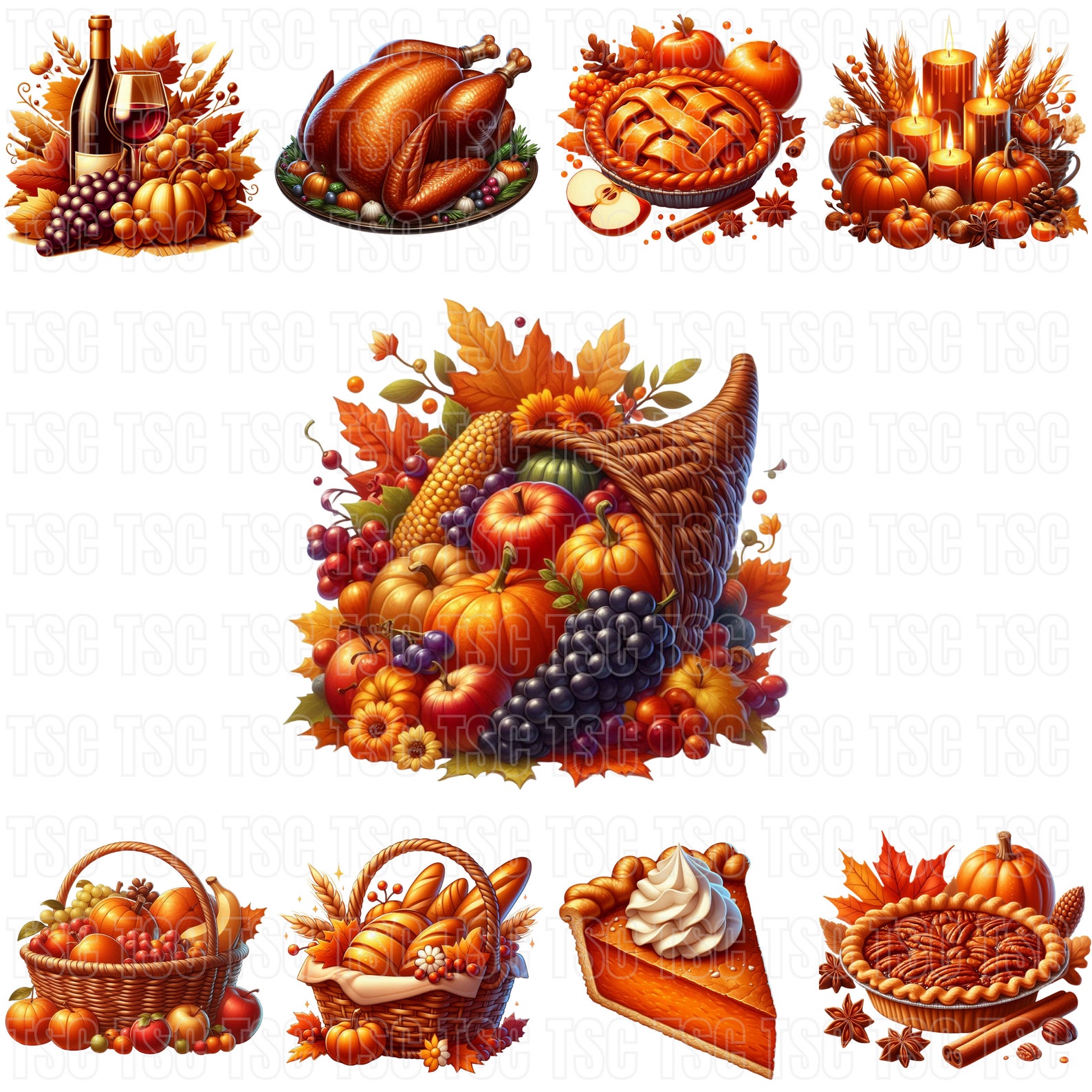 Thanksgiving Clipart, Cooking Clipart, Fall Clipart, Pumpkin Clipart ...