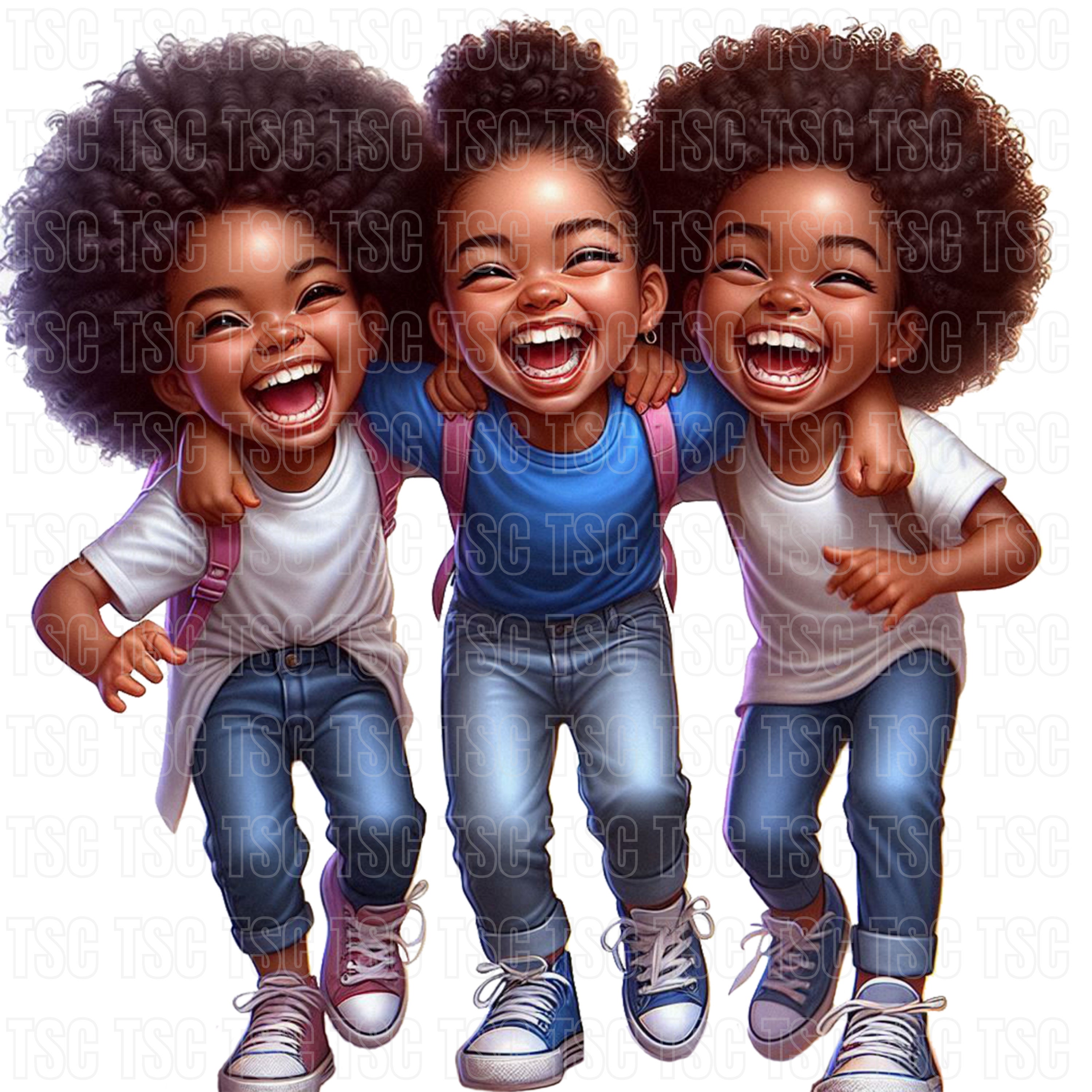 Kids Clipart, Black Kids Clipart, Afro Kids Clipart, Back to School ...