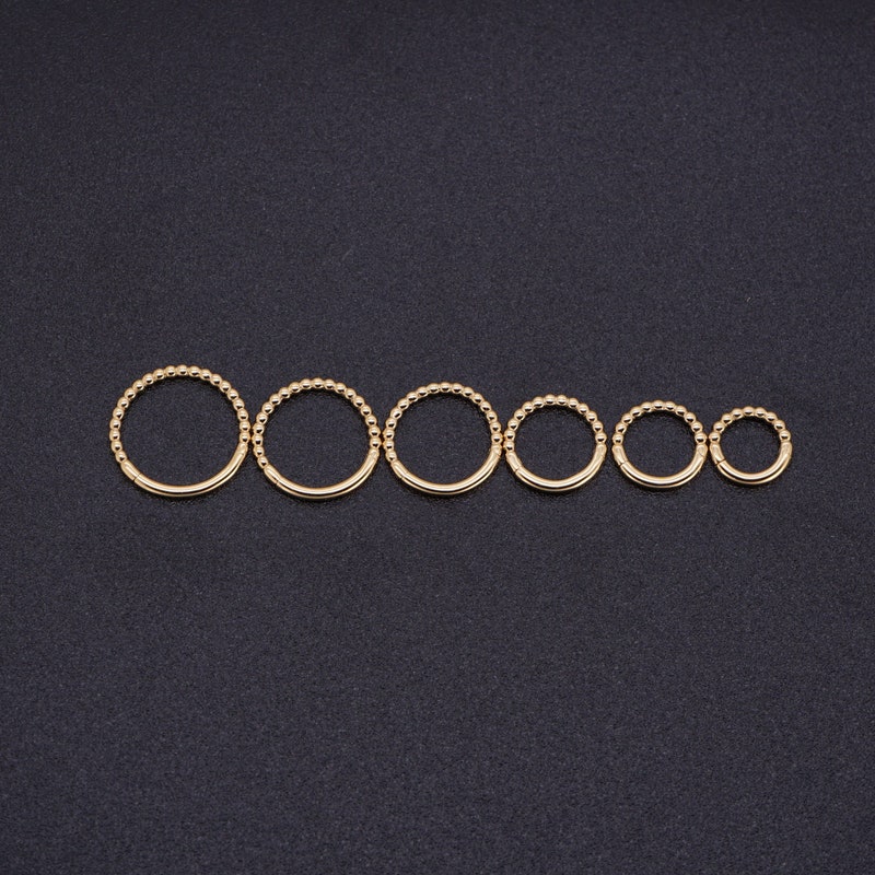 Solid 14k Gold Hoops - Etsy