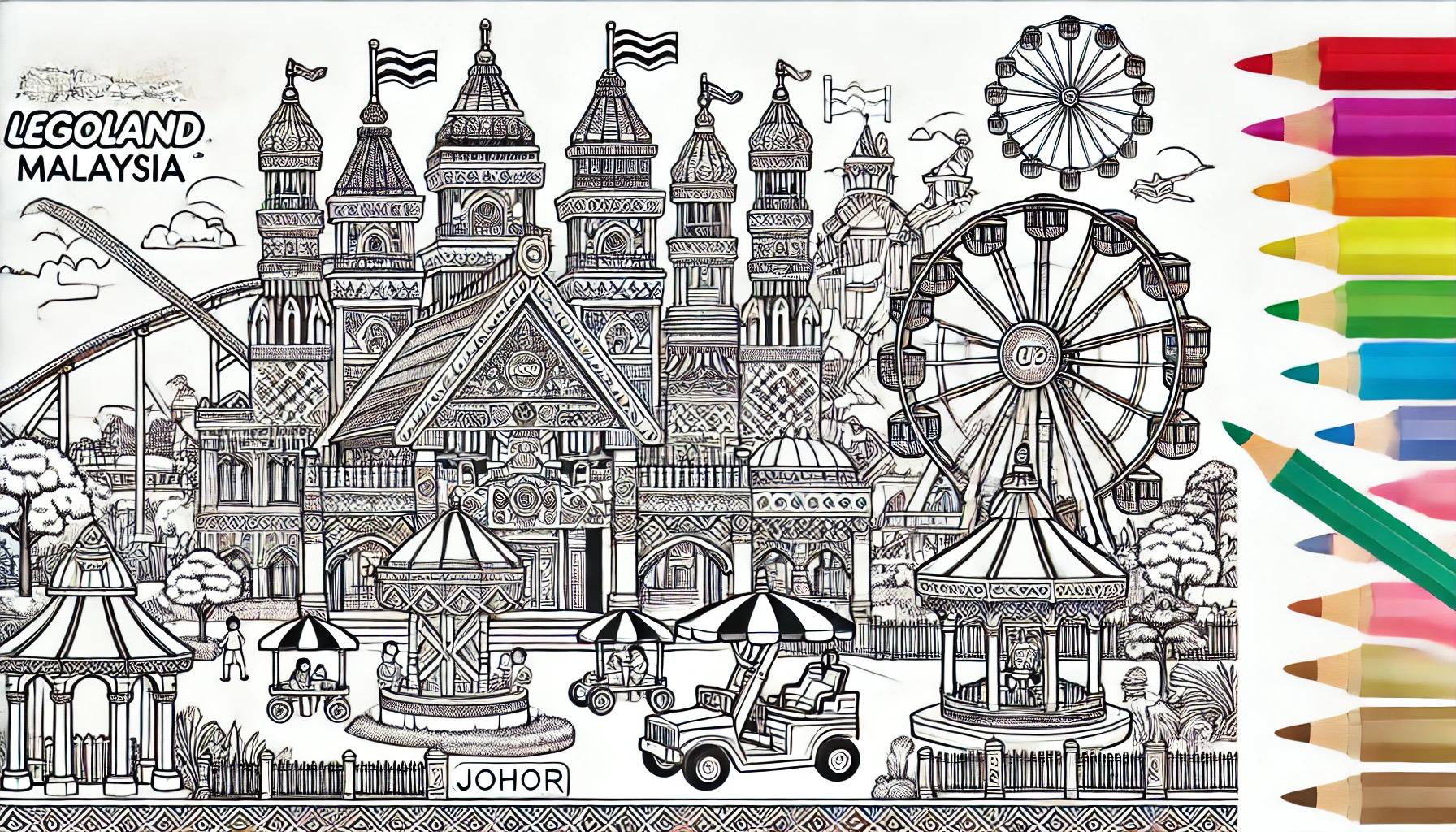 Coloring Malaysia: Tourist Spots Around Malaysia. Coloring Book for ...