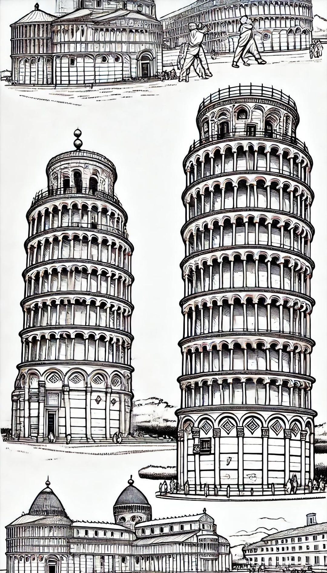 Coloring for Adult: Famous Landmarks Around the World - Etsy