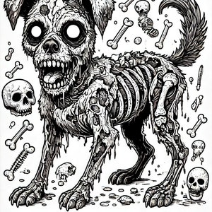 Coloring Book Animal Zombies - Etsy