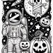 Halloween in Space Coloring Book for Children - Etsy