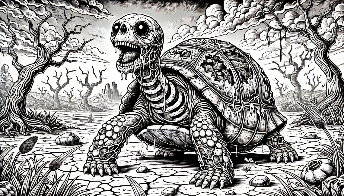 Coloring Book Animal Zombies - Etsy