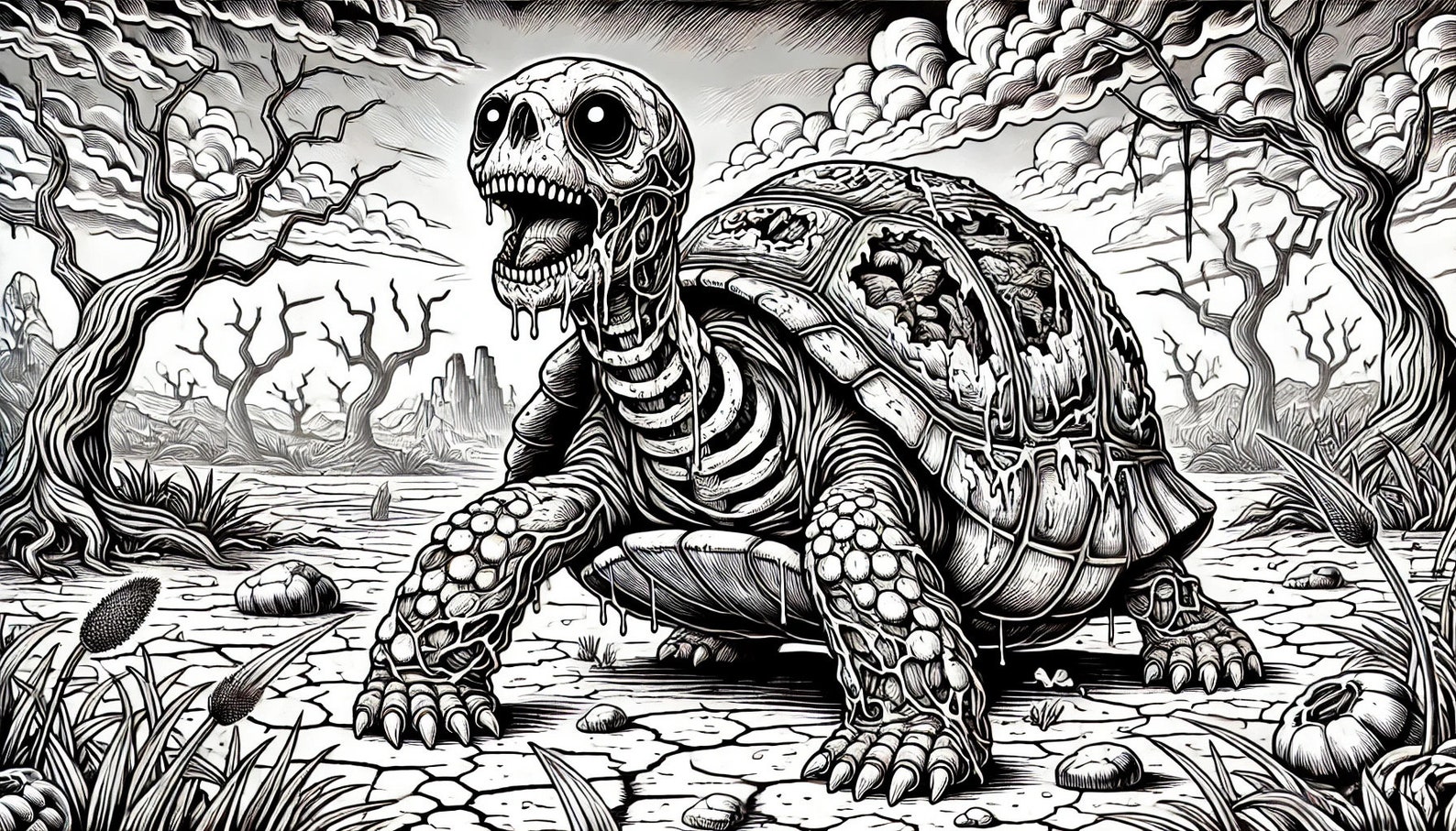 Coloring Book Animal Zombies - Etsy