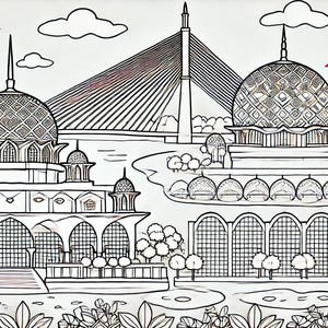 Coloring Malaysia: Tourist Spots Around Malaysia. Coloring Book for ...