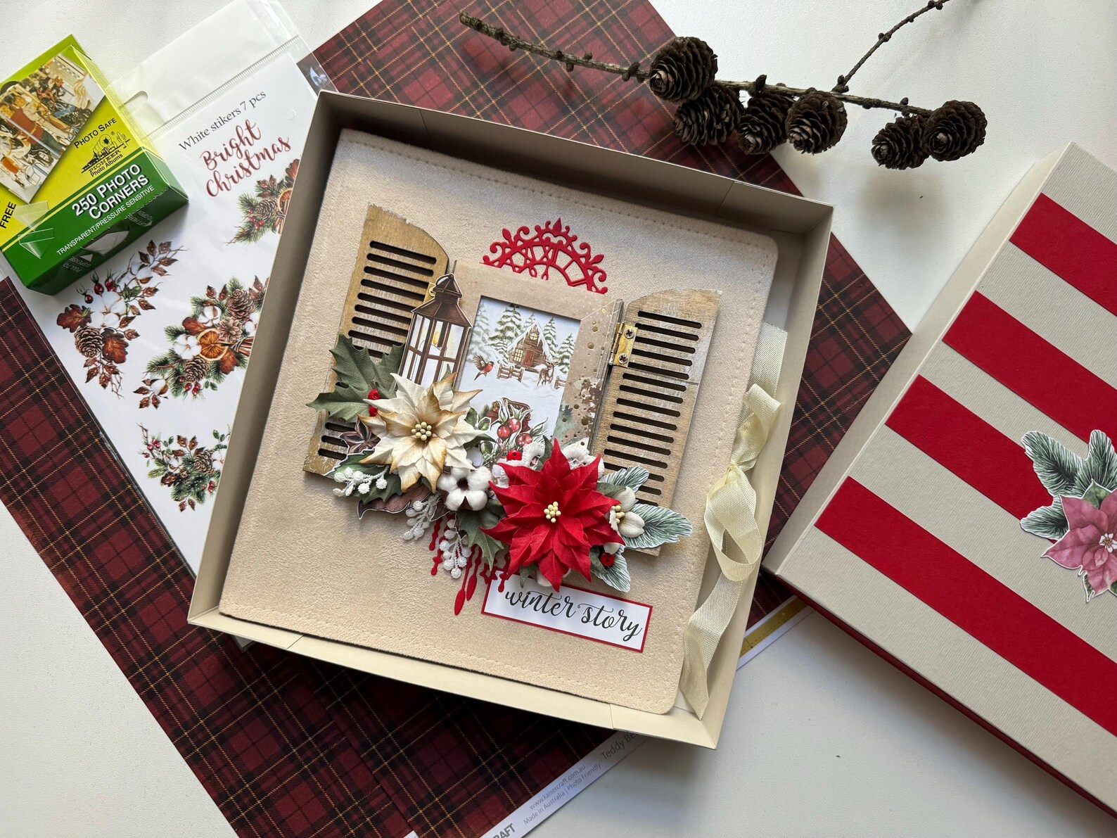Album for Winter Photos. Winter Story Scrapbook Album. - Etsy