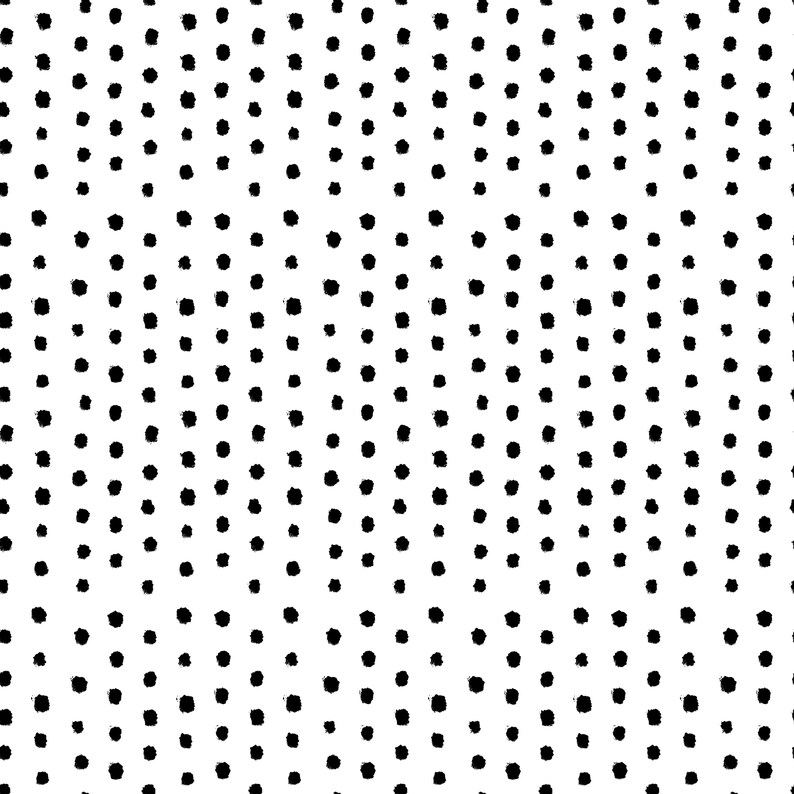 Hand Drawn Minimalist Pattern - Black and White Dots - Seamless PNG - Etsy