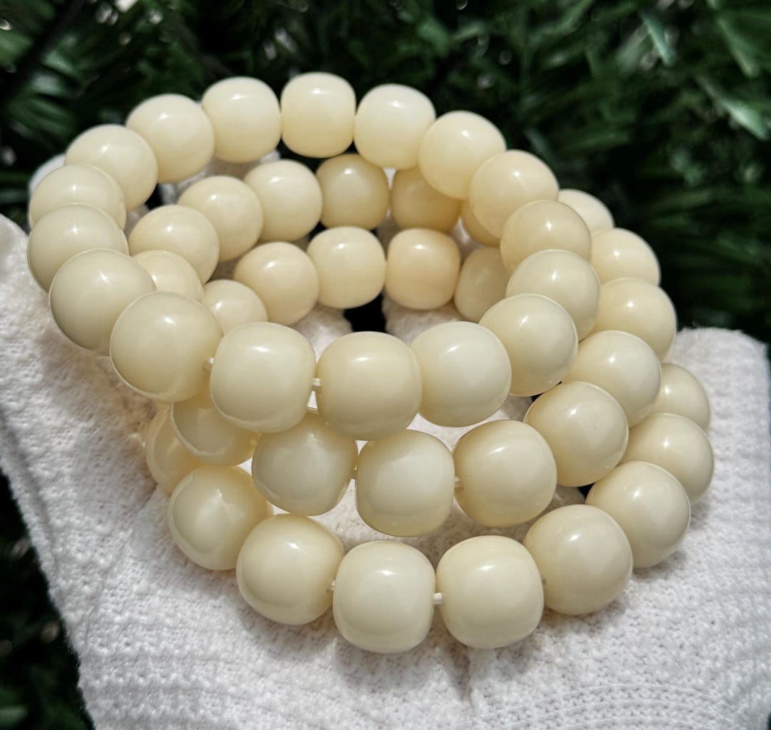 Unicorn Bodhi 15mm 手工干磨高瓷高密大白菩提根 桶珠 | Natural Bodhi Root | Prayer Mala ...