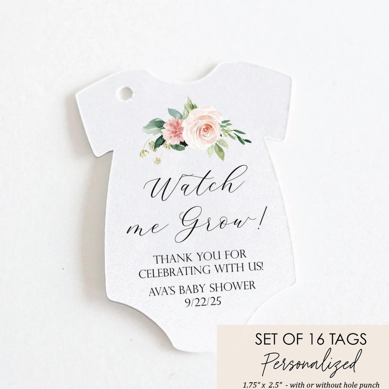 Watch Me Grow Tags - Etsy