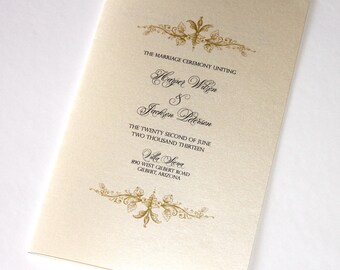 Reception program | Etsy