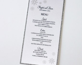 Snowflake Menu (with Photos) | Etsy