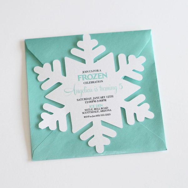 Snowflake Birthday Invitation - Etsy