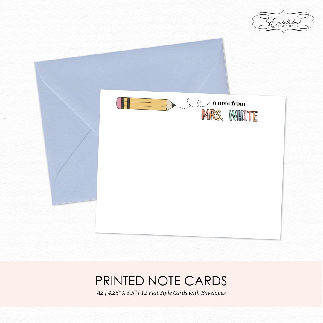 Teacher Appreciation Gift Personalized Stationery Set Teacher Gift ...