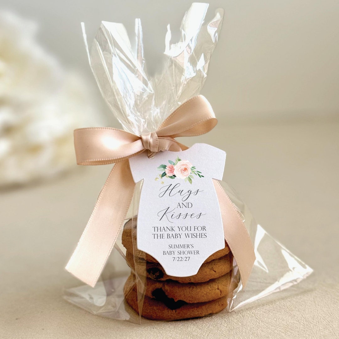 Hugs and Kisses Favor Tag Baby Girl Shower Favor Personalized Baby ...