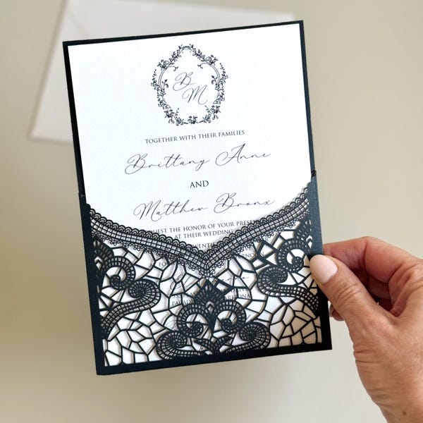 Lace Wedding Invites - Etsy