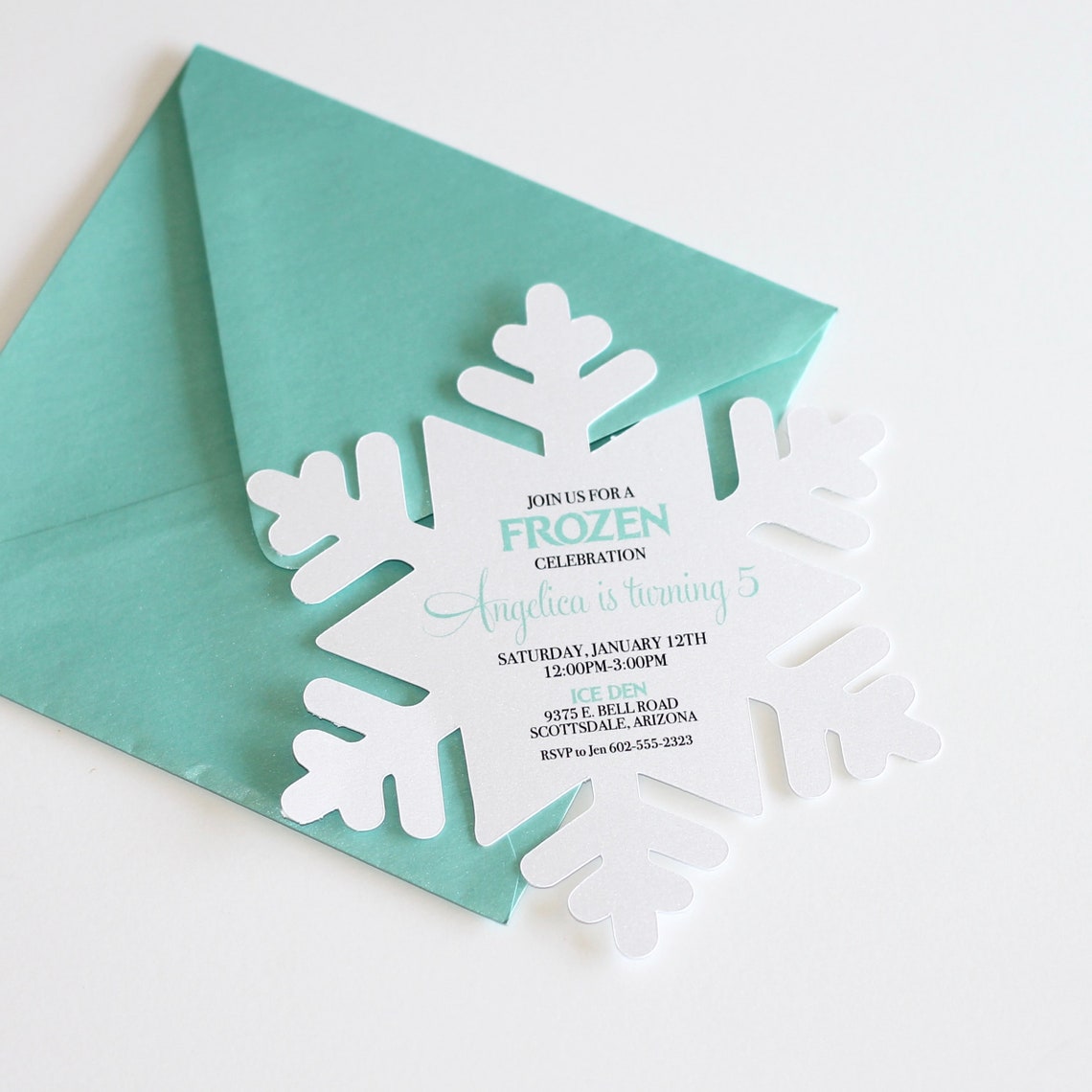 Frozen Birthday Invitation Snowflake Invitation Winter | Etsy