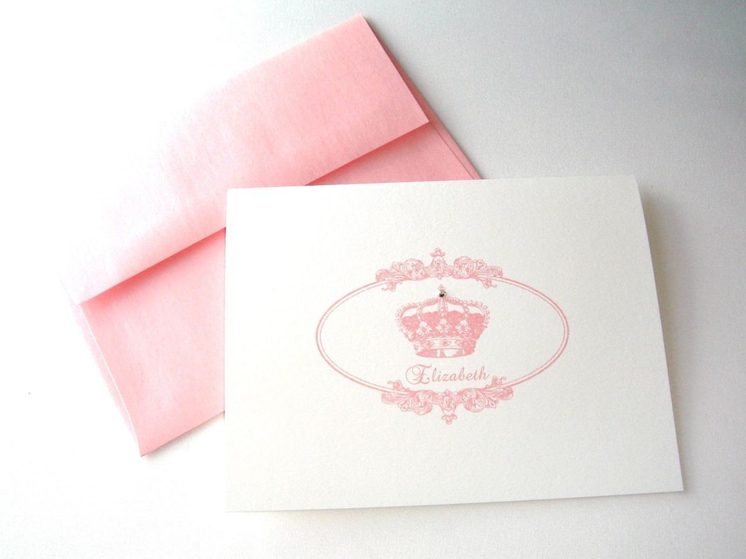 Princess Crown Personalized Note Cards Christmas Gift - Etsy