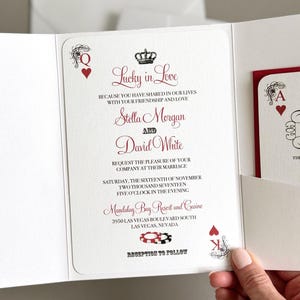 Elegant Las Vegas Wedding Invitation Vegas Lucky in Love Destination ...