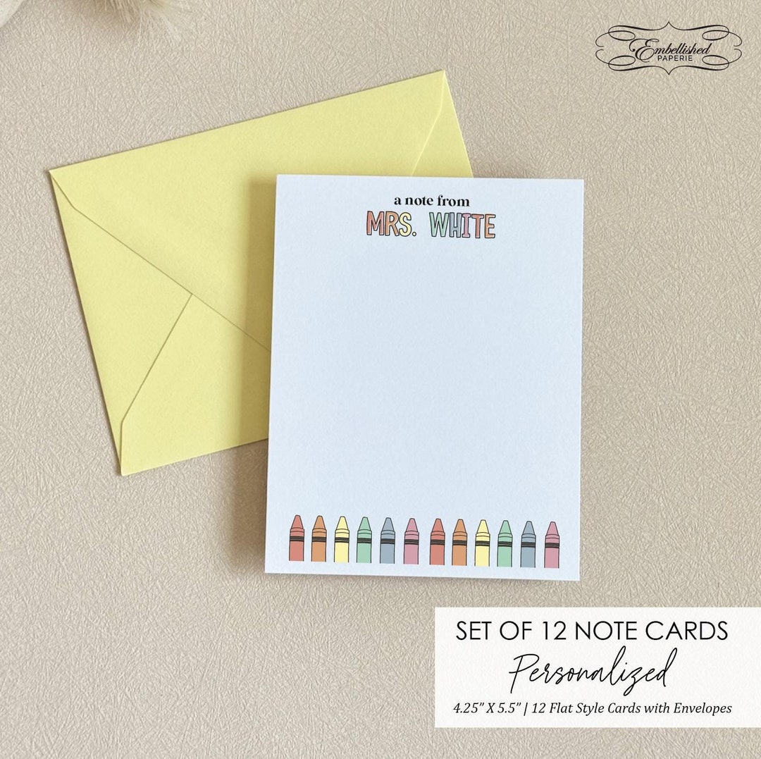 Teacher Gift Personalized Stationery Set Custom Stationary Teacher ...