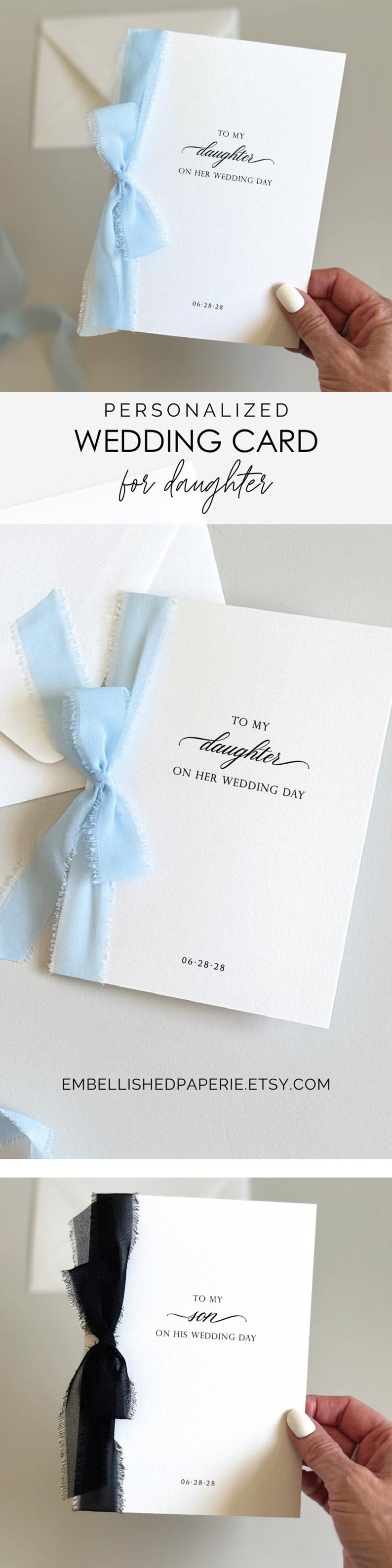 Something Blue Card for Bride Wedding Day Personalized Wedding Gift for ...