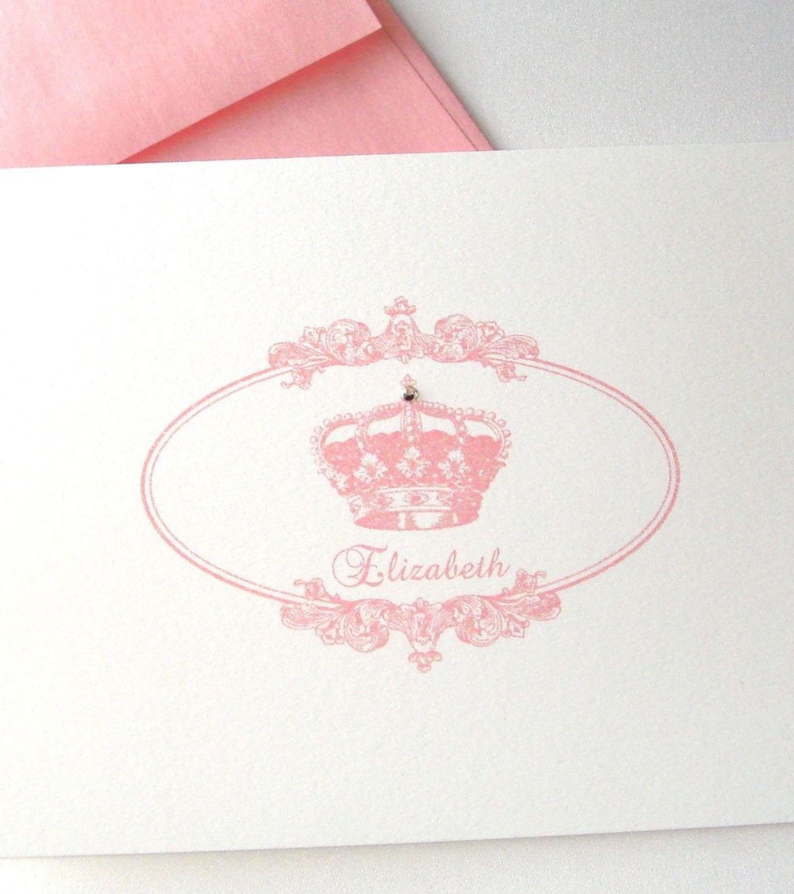 Princess Crown Personalized Note Cards Christmas Gift - Etsy