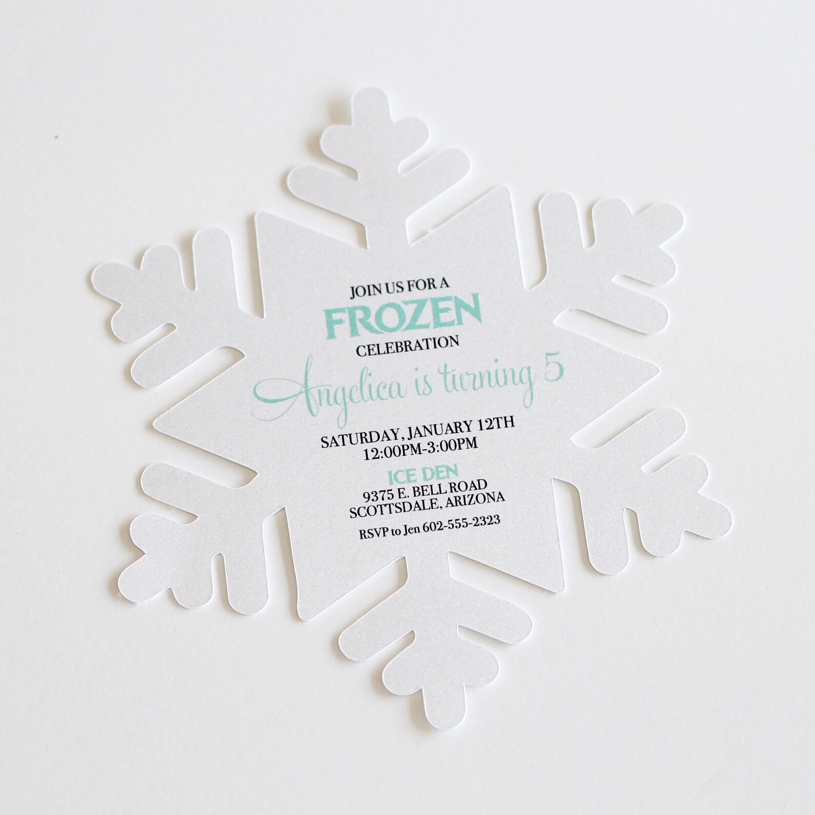Frozen Birthday Invitation Snowflake Invitation Winter | Etsy