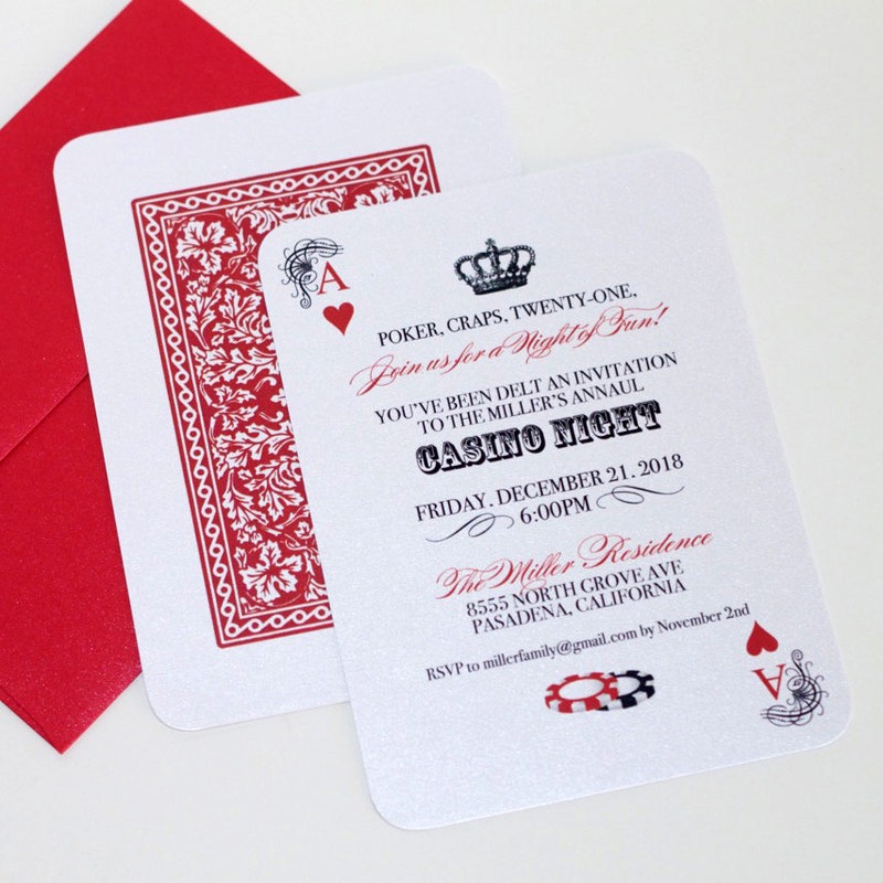 Playing Card Invite - Etsy