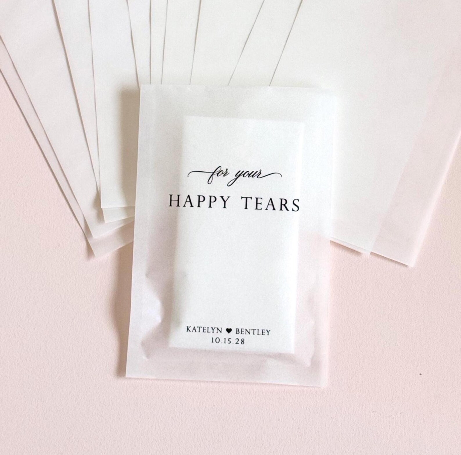 Wedding Tissue Pack for Guest Personalized Wedding Tissue Favor Bag ...