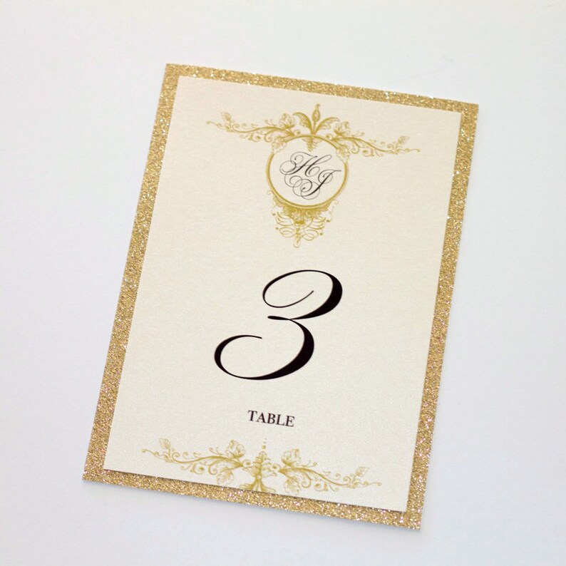 Glitter Table Numbers Couture Table Numbers Gold Glitter | Etsy
