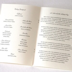 Ava Vintage Wedding Program Ceremony Program Wedding Program Order of ...