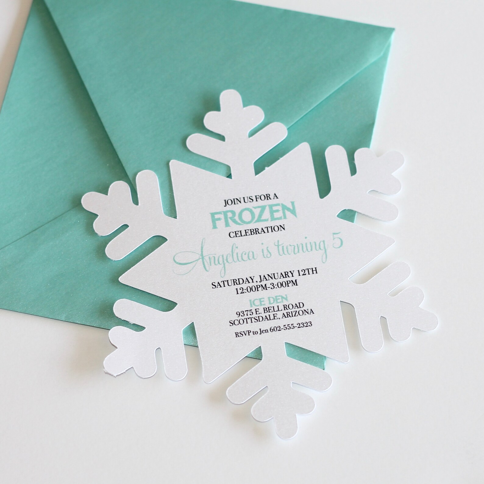 Frozen Birthday Invitation Snowflake Invitation Winter | Etsy