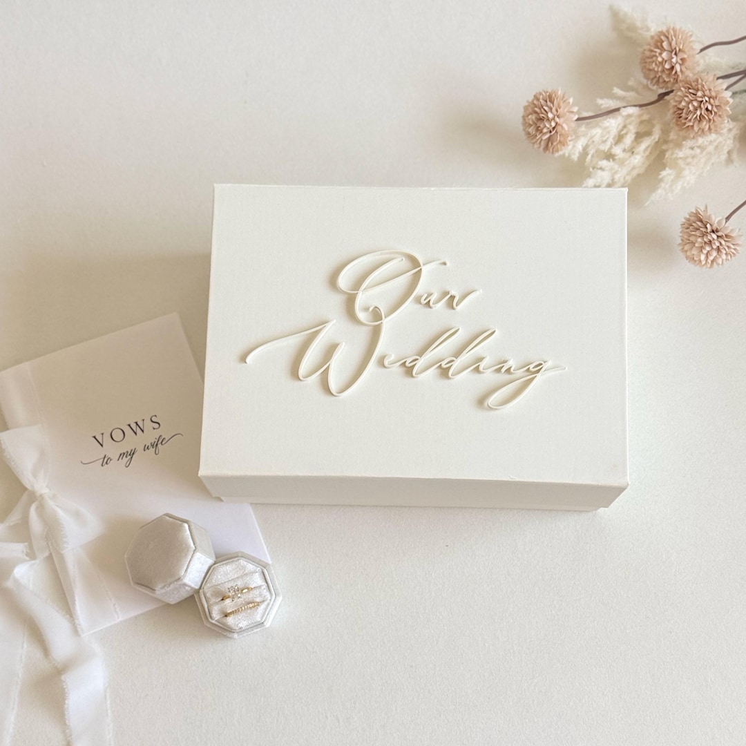 Wedding Keepsake Box Bridal Detail Box Custom Memory Box Wedding Day ...