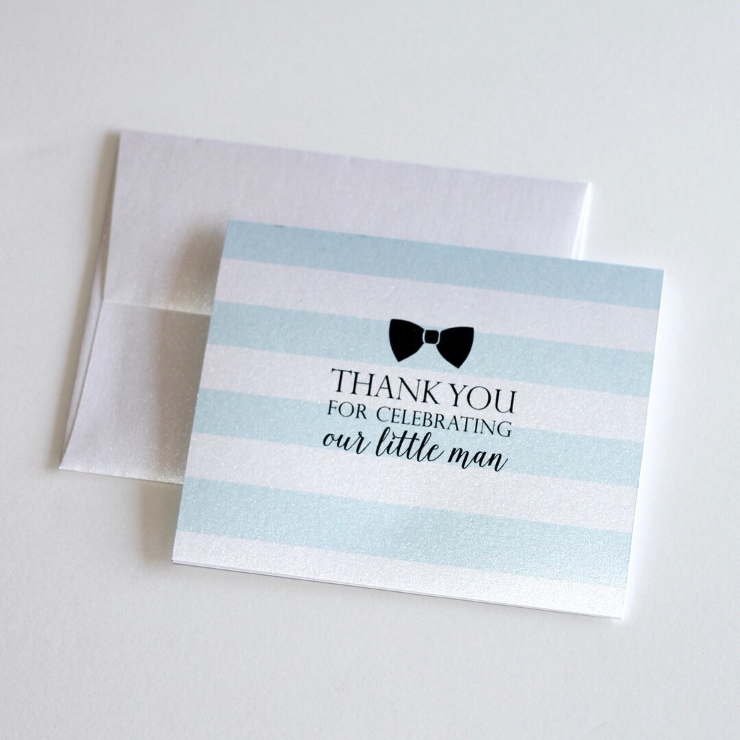 Baby Shower Thank You Cards Little Man Thank You Little - Etsy