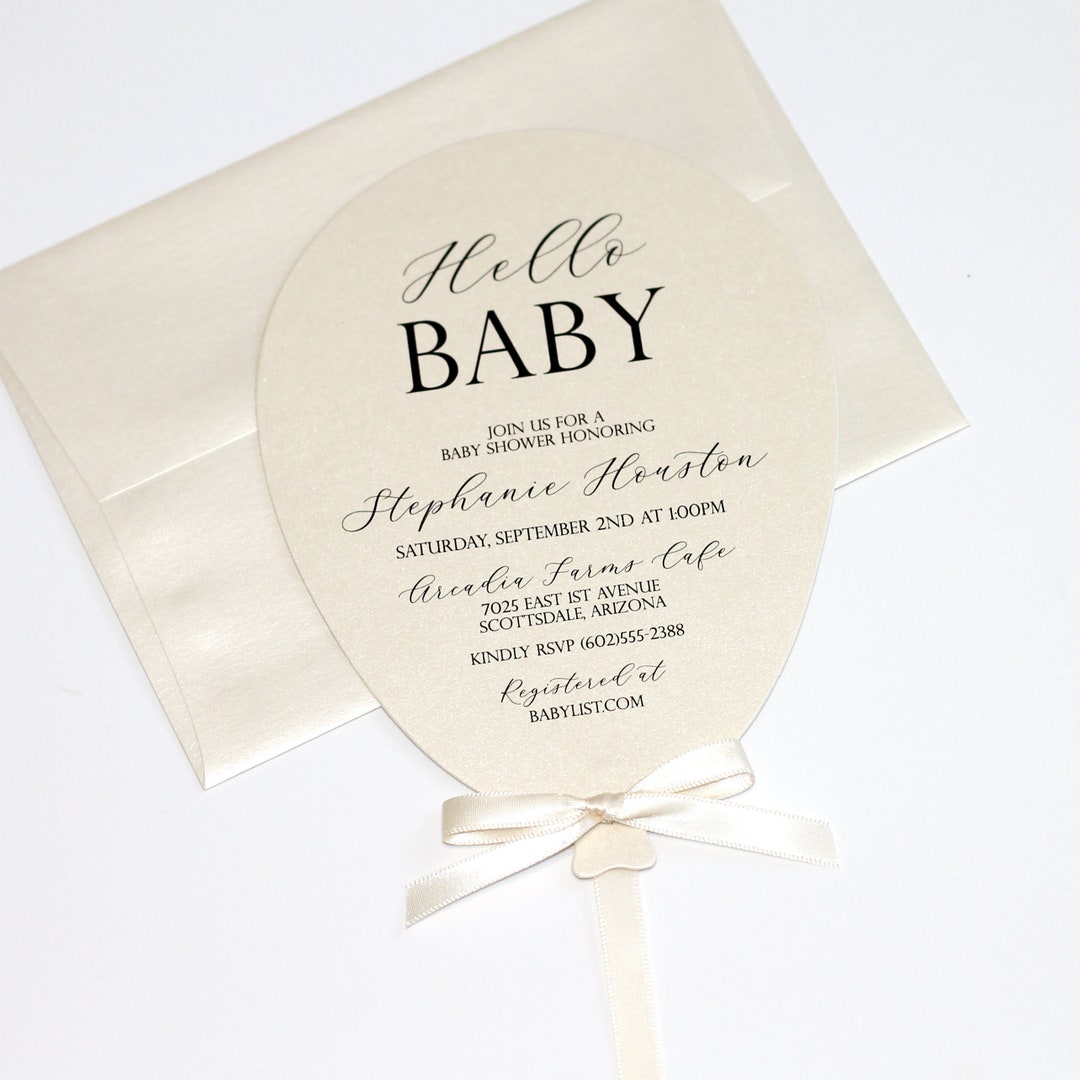 Gender Neutral Baby Shower Invitation Creme Ivory Shower Invitation ...