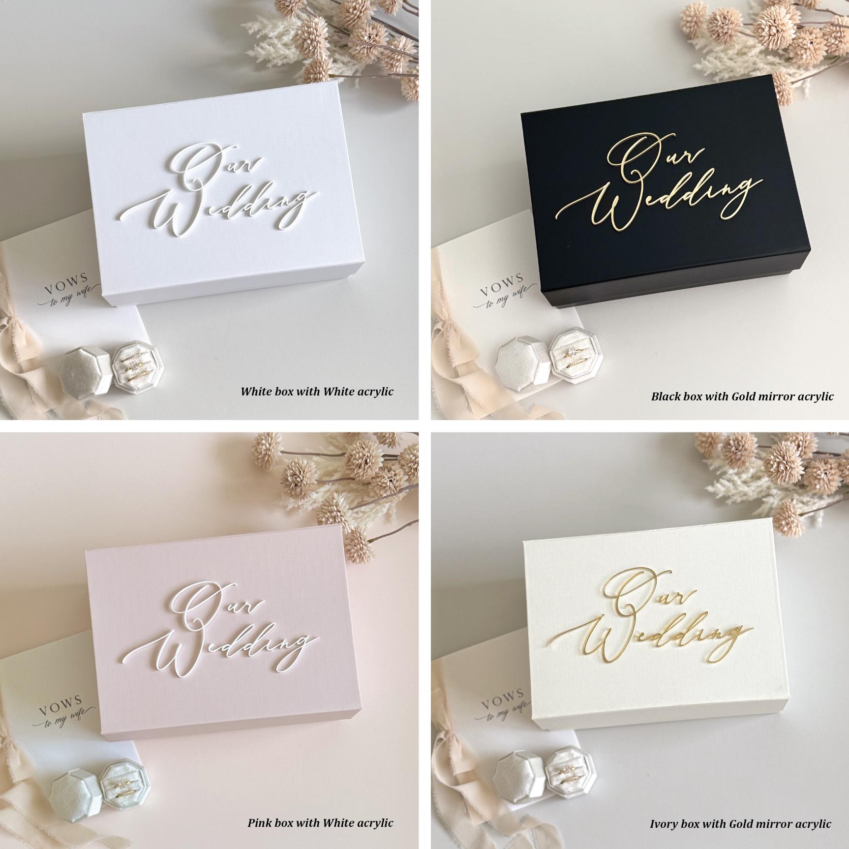 Custom Wedding Keepsake Box Luxe Memory Box Minimalist Wedding Gift Box ...